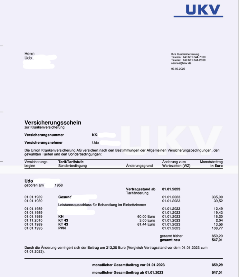 Versicherungsschein Verloren Auszahlung